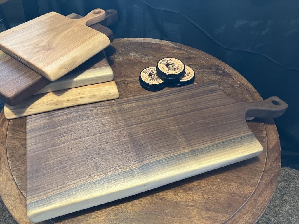 Extra Large Live Edge Walnut Board with Ergonomic Handle - Tree Guy ...